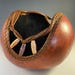 Gourd Vessel Dyedwith Jacquard Pinata Dye With a Pine Needle Woven Rim ...
