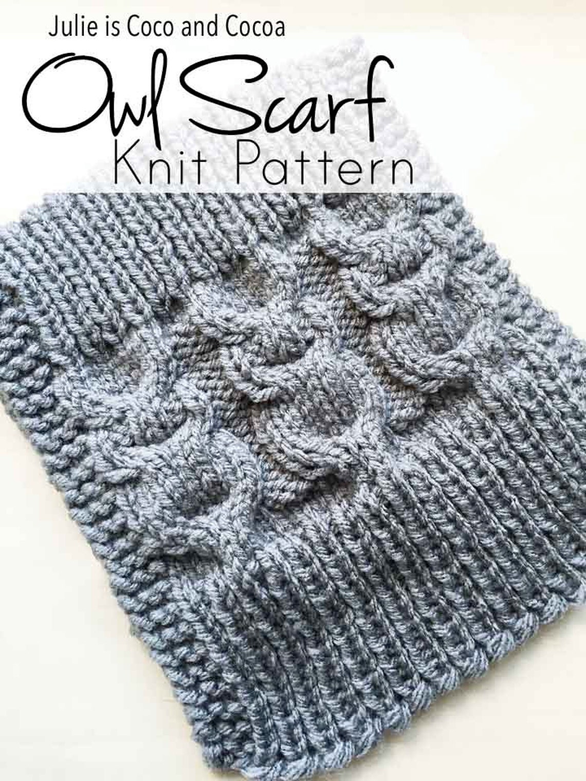 Owl Scarf Knit Pattern - Etsy Canada
