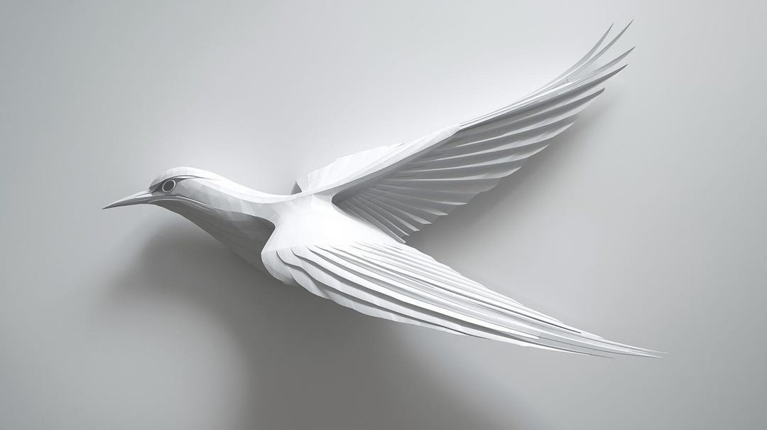Elegant Layered Bird Wall Decor – 3D Paper Style Design - Etsy