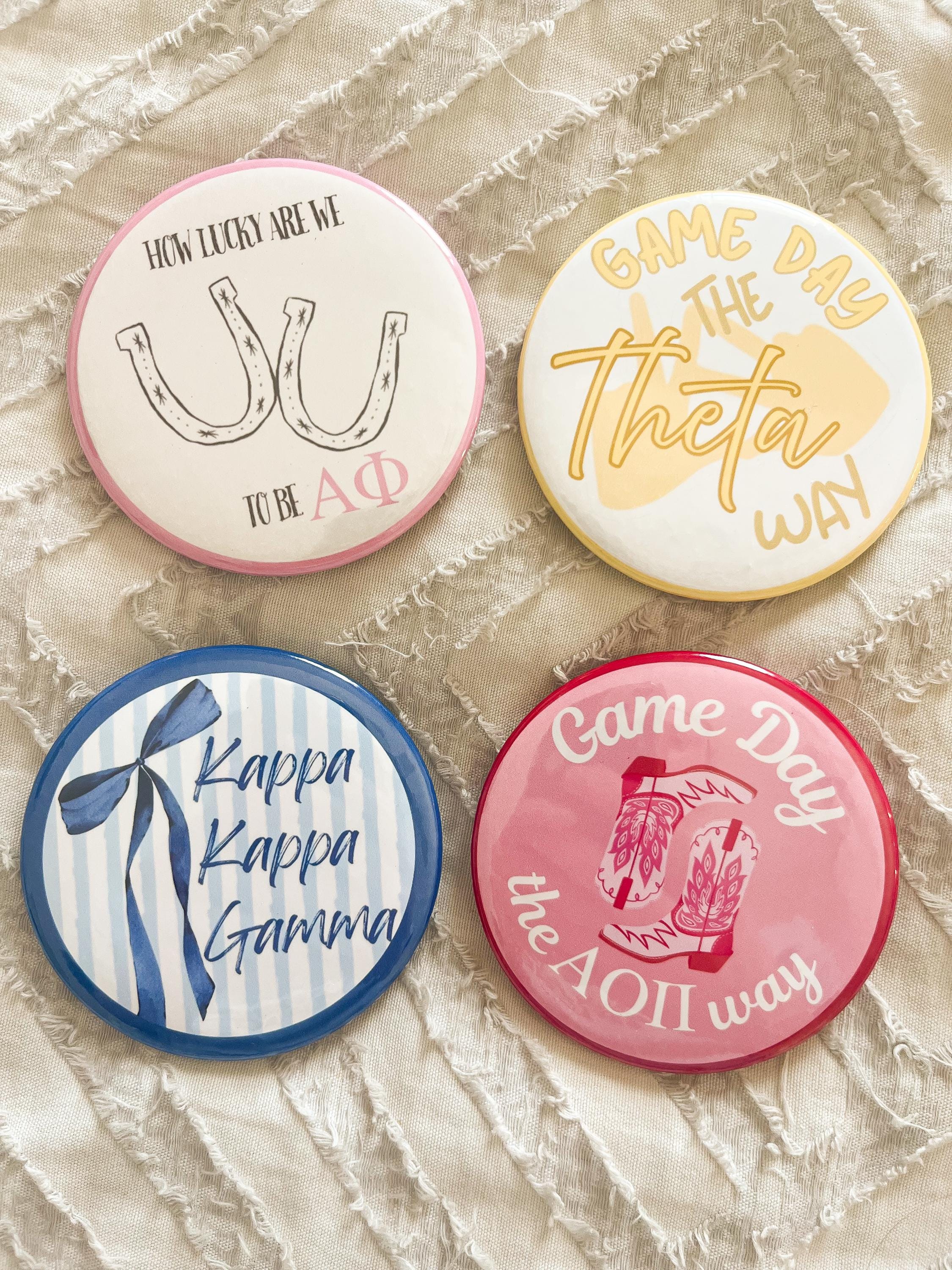 Sorority Pearl Button, Game Day, College Gifts, Sorority Present ...