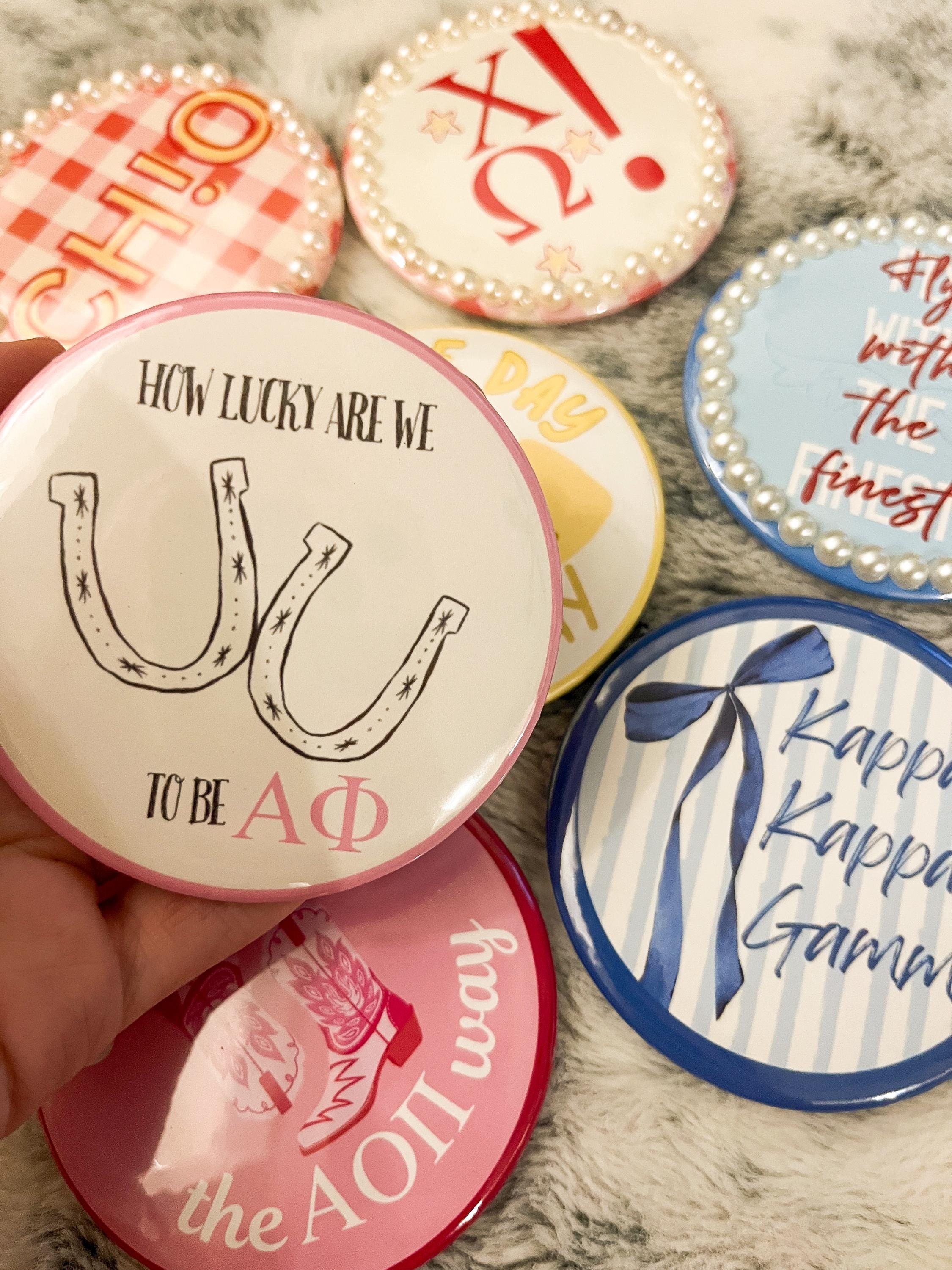 Sorority Pearl Button, Game Day, College Gifts, Sorority Present ...