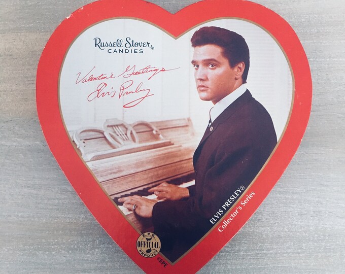 Elvis Presley Valentine Heart Box Collector Series Russell Stover ...