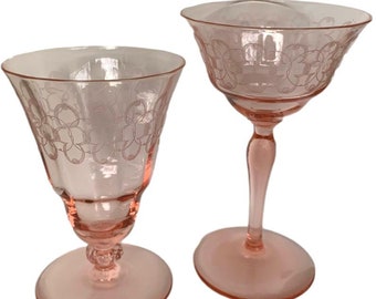 Pink Stemware - Etsy