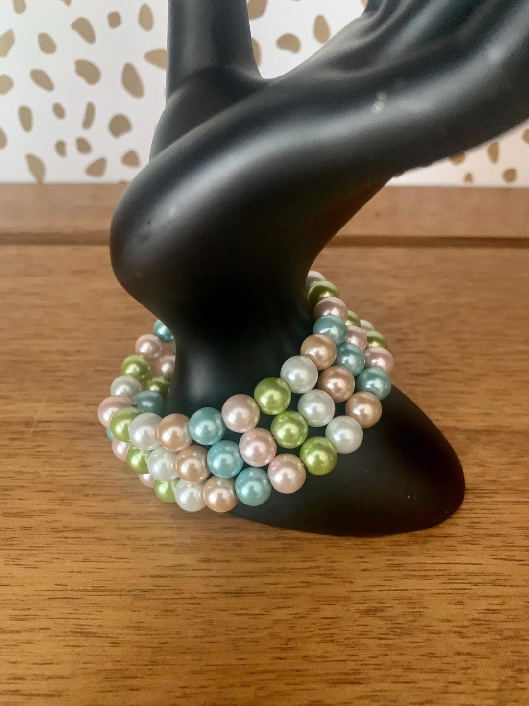 Pastel Pearl Multi-strand Coil Bracelet - Etsy