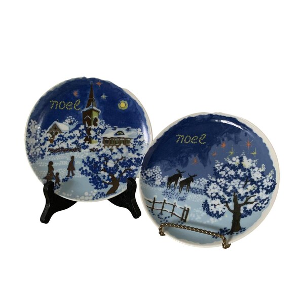 Winter Scene Plate - Etsy