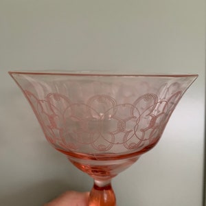 Bryce Pink Depression Glass Stemware - Etsy