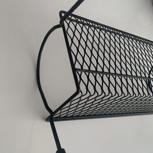 MCM Black Metal Wire Book Rack Shelf - Etsy