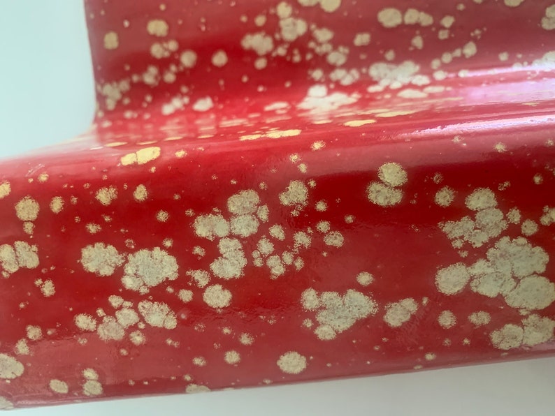 1950s Red White Splatterware Vase // MCM Tall Drip Glaze - Etsy