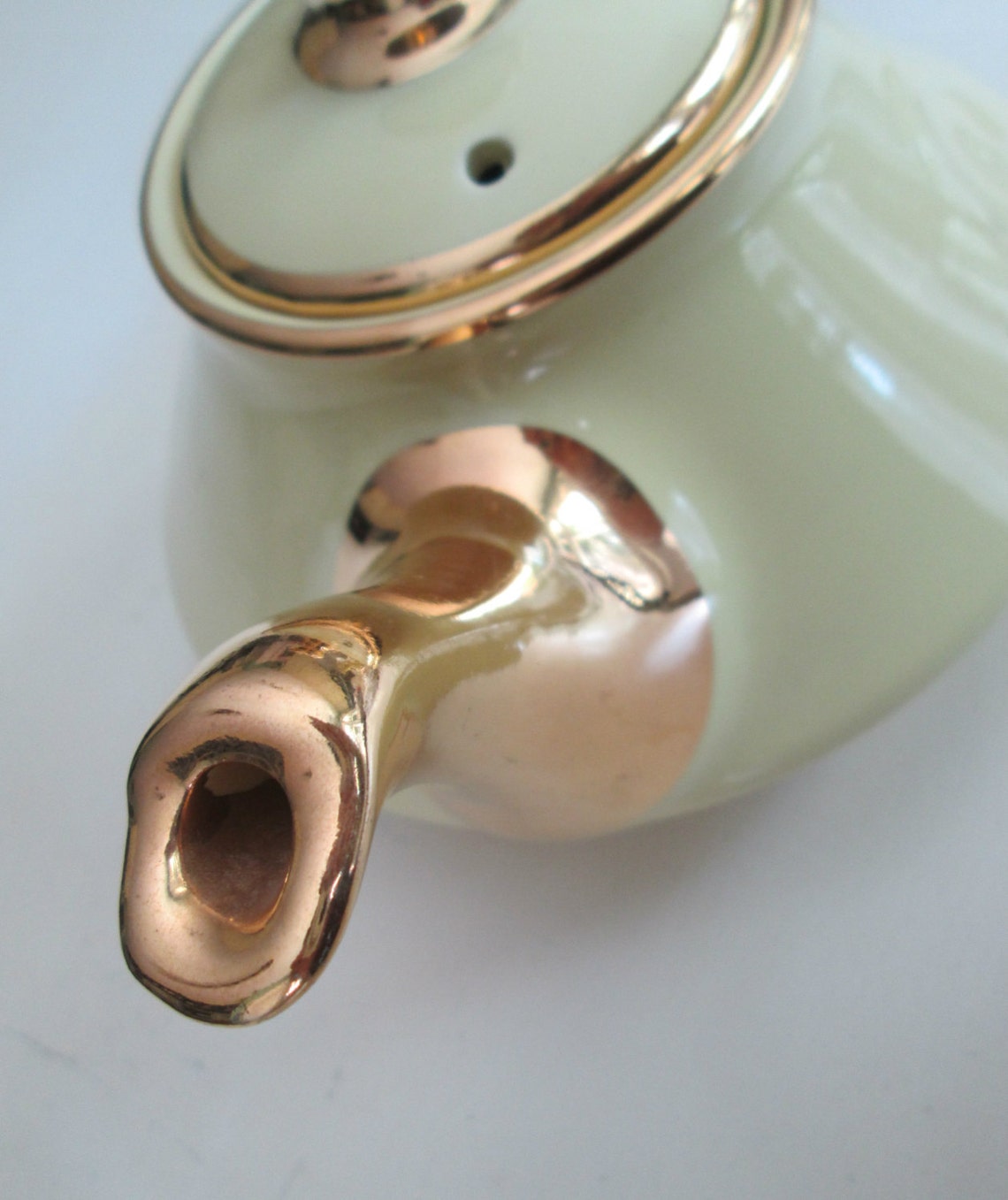 Mid Century Teapot Set // Pearl China Company Yellow 22 KT Gold Trim - Etsy
