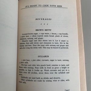 1940s Beer Recipes Hardcover Book // It's Smart to Cook With Beer First ...