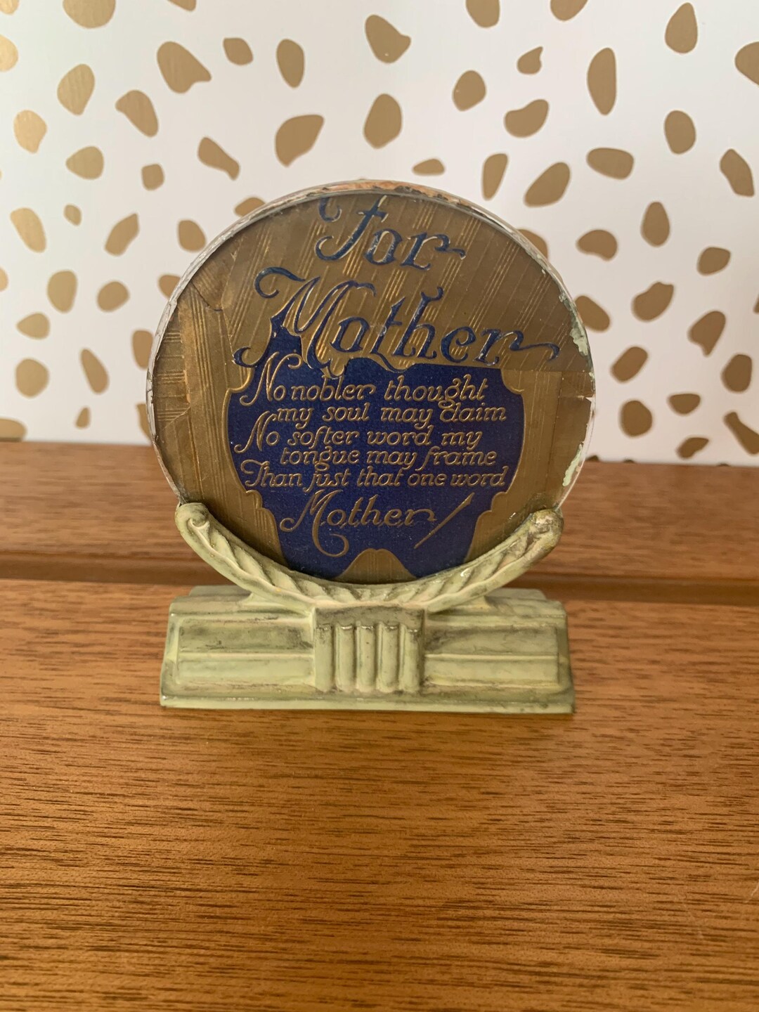 Antique Art Deco Metal Stand Poem for Mother - Etsy