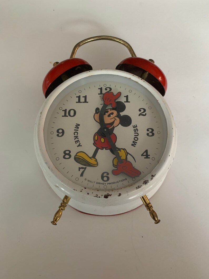 Walt Disney Mickey Mouse Alarm Clock // Rare Table Time Piece | Etsy