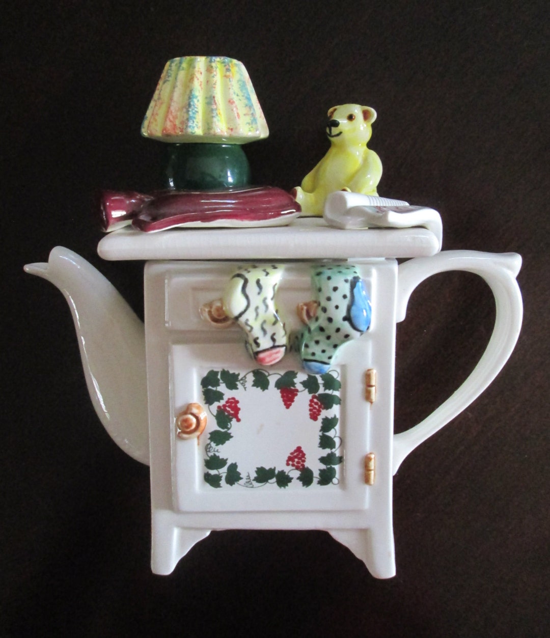 English Kitsch Ceramic Teapot Vintage Swineside Collectible - Etsy