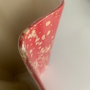 1950s Red White Splatterware Vase // MCM Tall Drip Glaze Pottery - Etsy