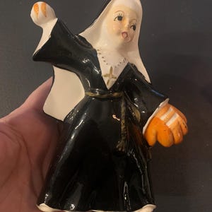 1950s Nun With Catchers Mitt Figurine Knick Knack Statue - Etsy