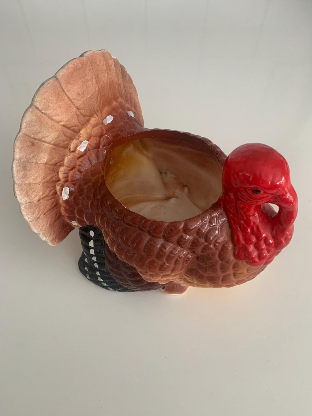 Ceramic Turkey Planter Table Centerpiece - Etsy