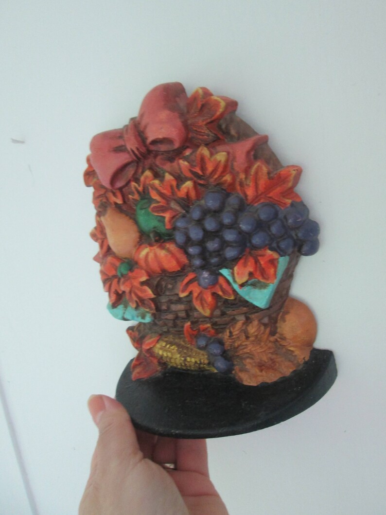 Cast Iron Autumn Basket Doorstop // 1991 House of Lloyd // | Etsy