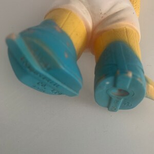 1970s Rubber Hockey Player Squeak Toy // Vintage 1971 IWAI Industrial ...