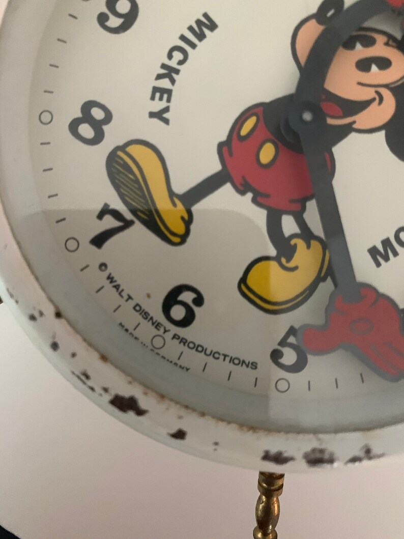 Walt Disney Mickey Mouse Alarm Clock // Rare Table Time Piece | Etsy