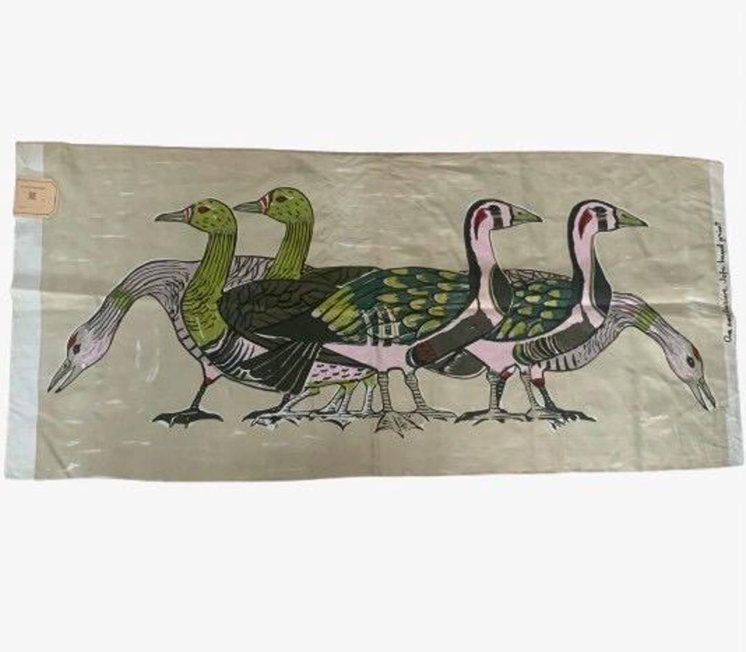 Lee Jofa Geese Print Linen Panel Frameable Fabric Home Art - Etsy