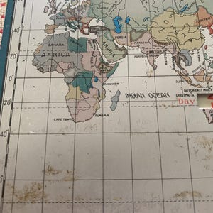 1930s to 1950s World Map Perpetual Wall Calendar - Etsy Australia