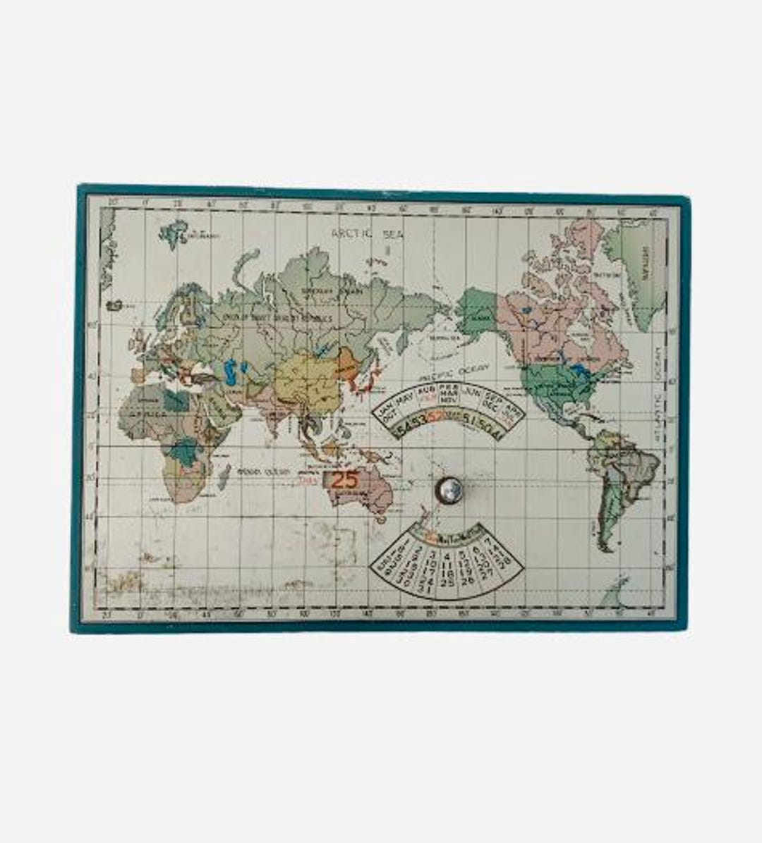 Buy 1930s to 1950s World Map Perpetual Wall Calendar Online in India - Etsy