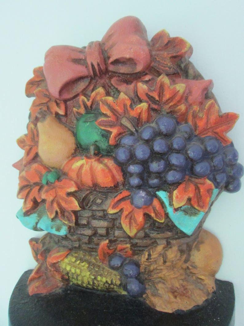 Cast Iron Autumn Basket Doorstop // 1991 House of Lloyd // | Etsy