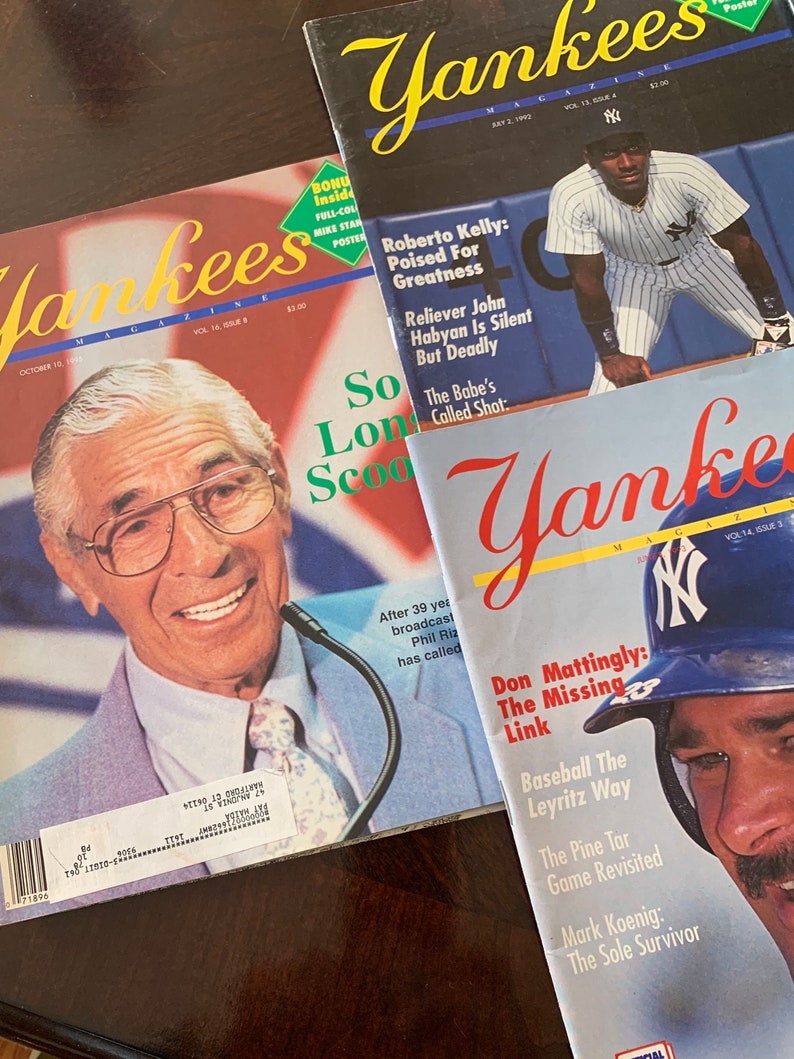 New York Yankees Magazines 1992-1995 | Etsy