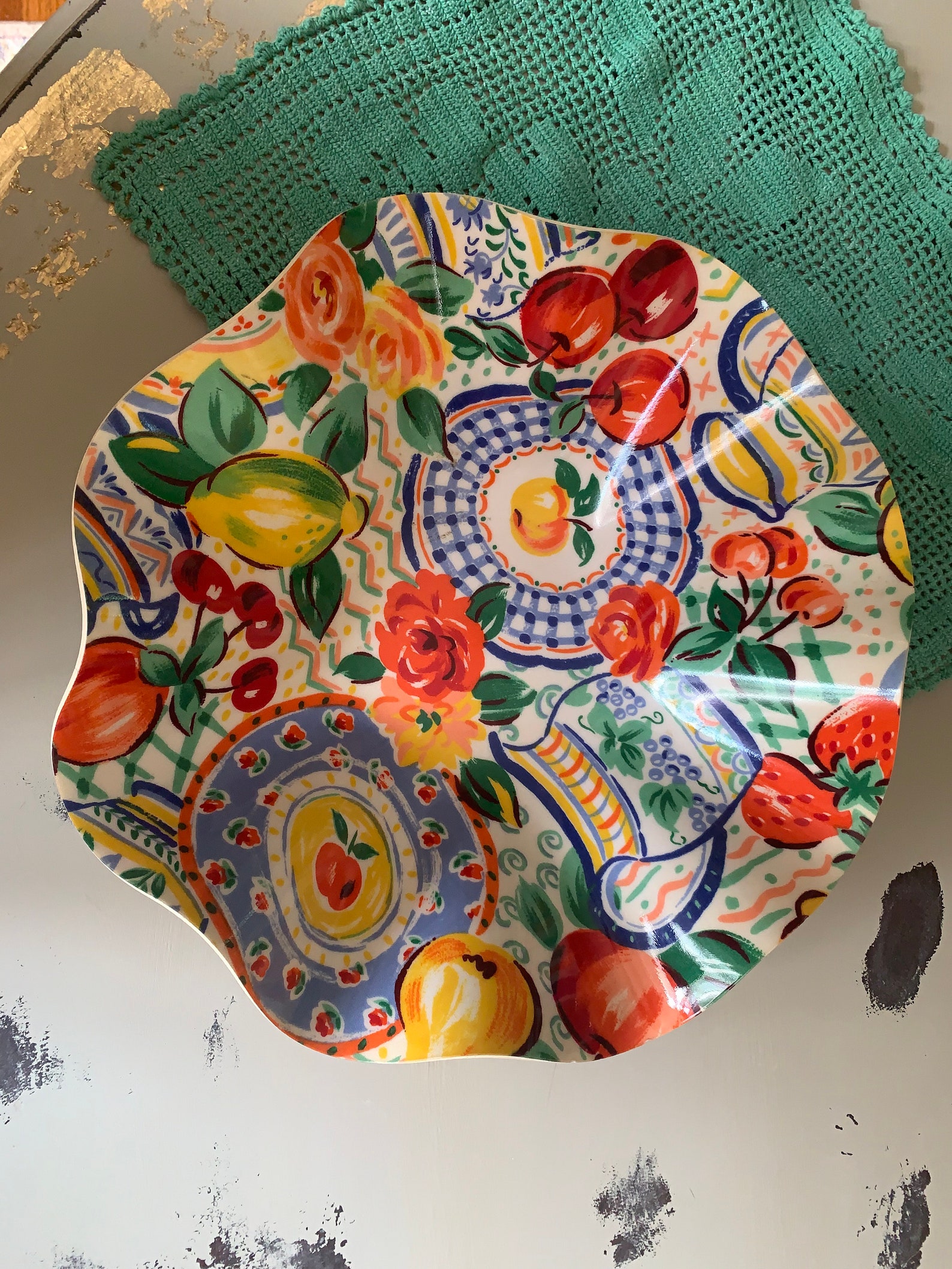 Tele-fun Trayware Floral Laminated Bowl - Etsy