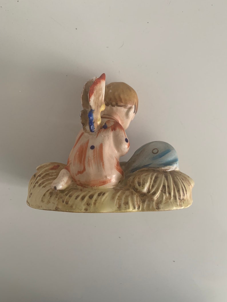 Porcelain Angel Looking Over Baby Statue // 1940s 1950s Made - Etsy
