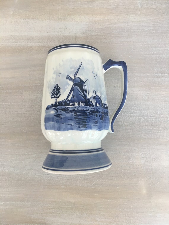 Delft Blue and White Ceramic Mug | Etsy