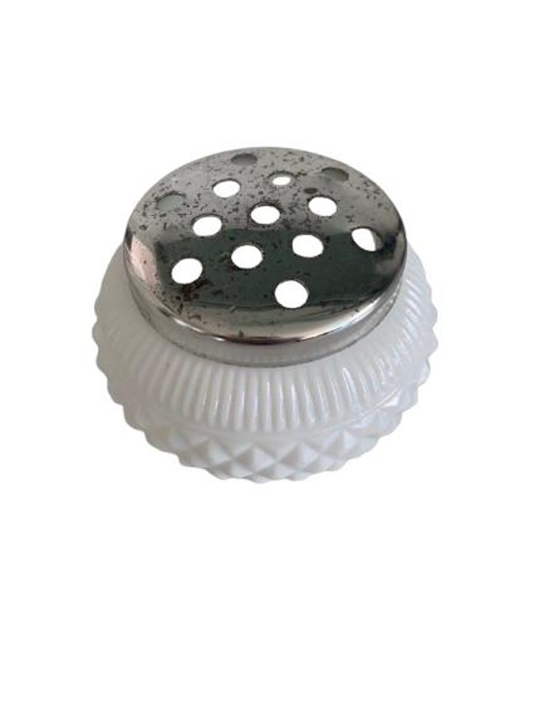 Hobnail Milk Glass Flower Frog // 1960s Mid Century Home Kitchen Shaker ...