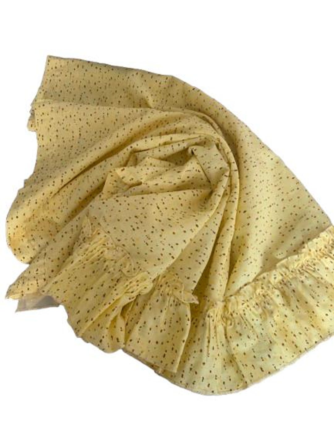 Yellow Dotted Swiss Curtain Tiers Pair - Etsy