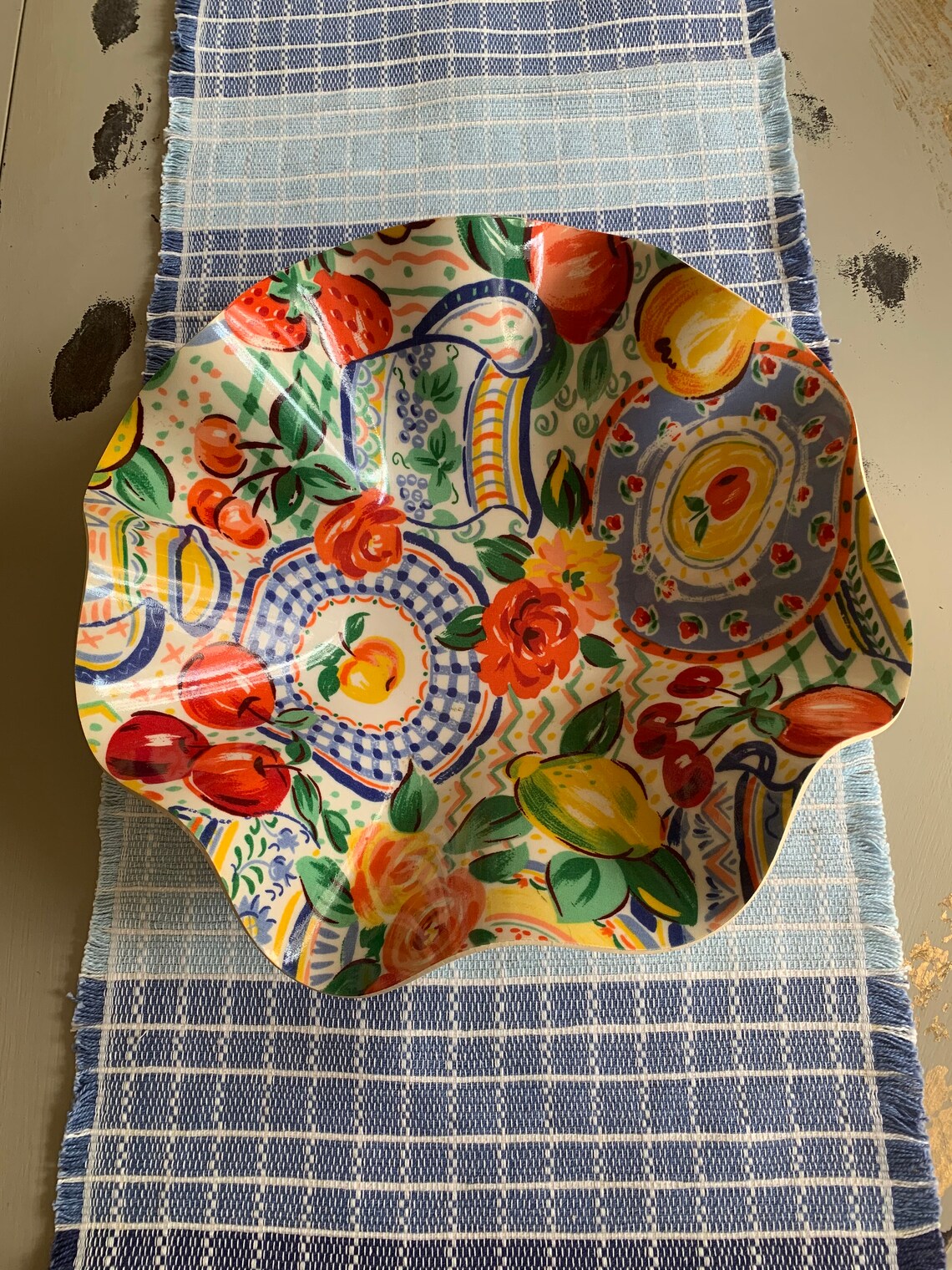 Tele-fun Trayware Floral Laminated Bowl - Etsy