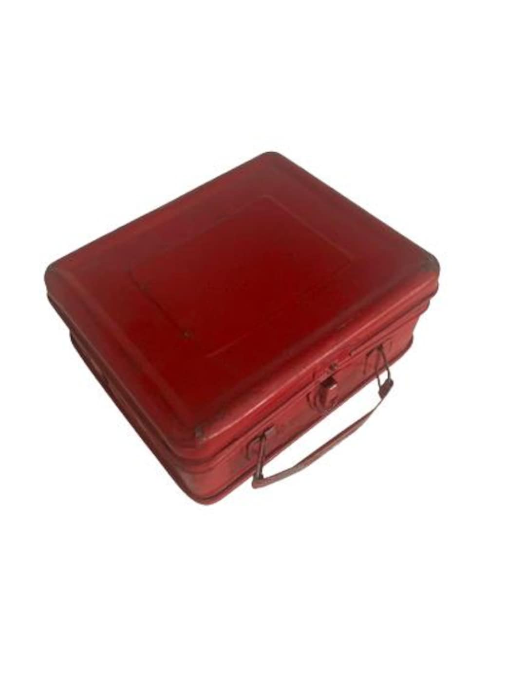 1960s Red Metal Lunch Box // Vintage School Meal Pail - Etsy UK