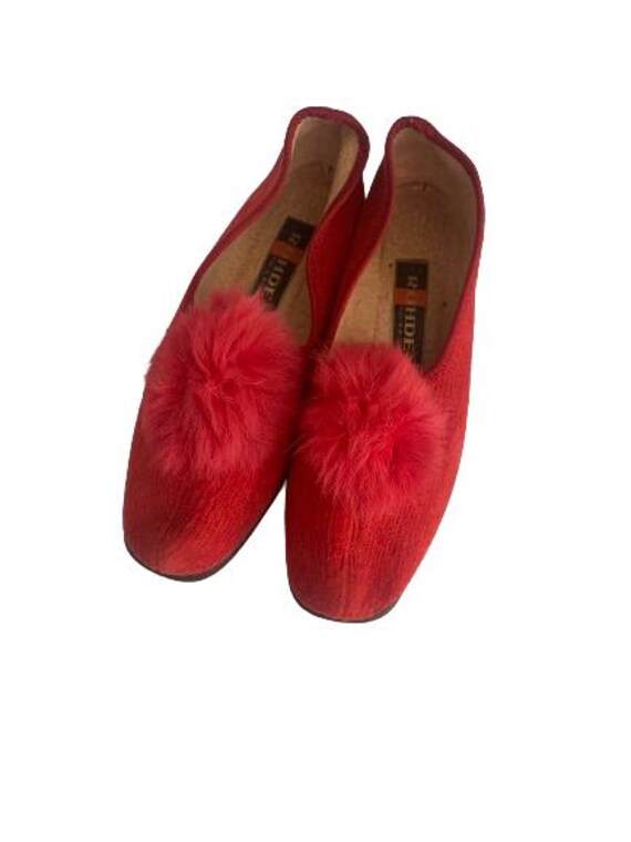 Vintage shoes slippers red - Gem