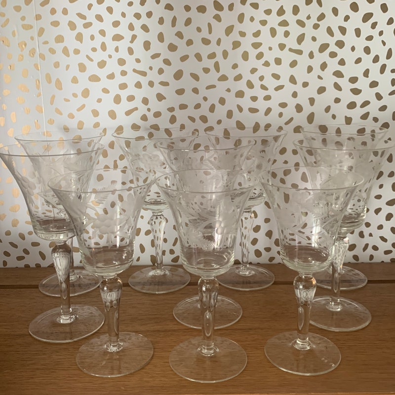 Wine Glass Set - Etsy
