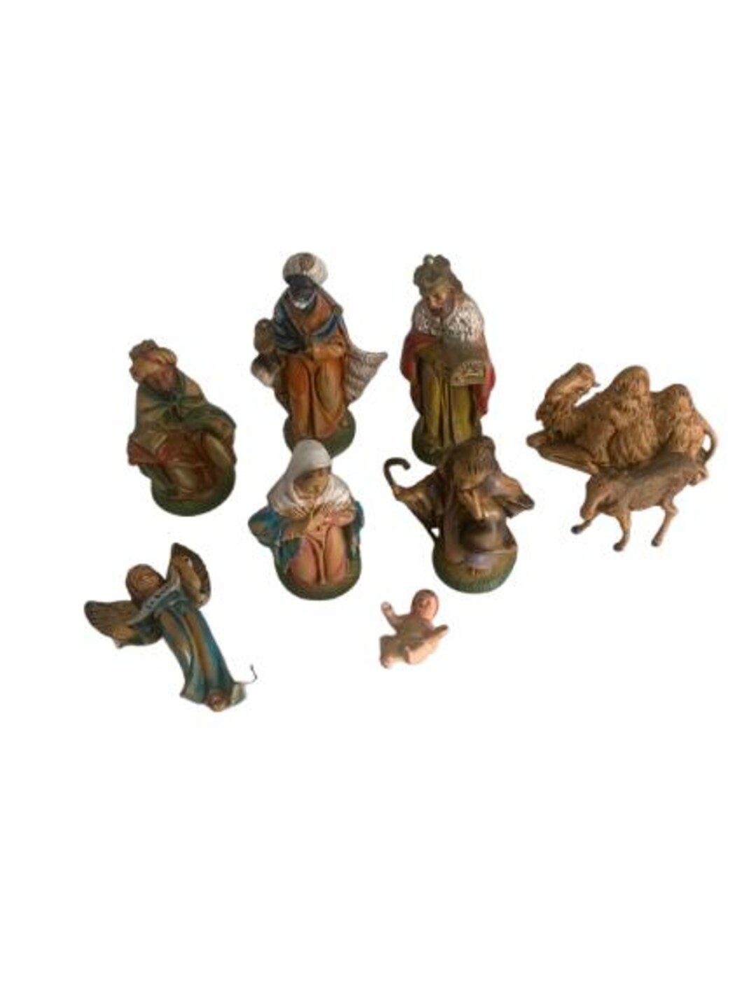 Fontanini Nativity Figurine Set of 9 // Angel Mary Joseph Baby Jesus ...