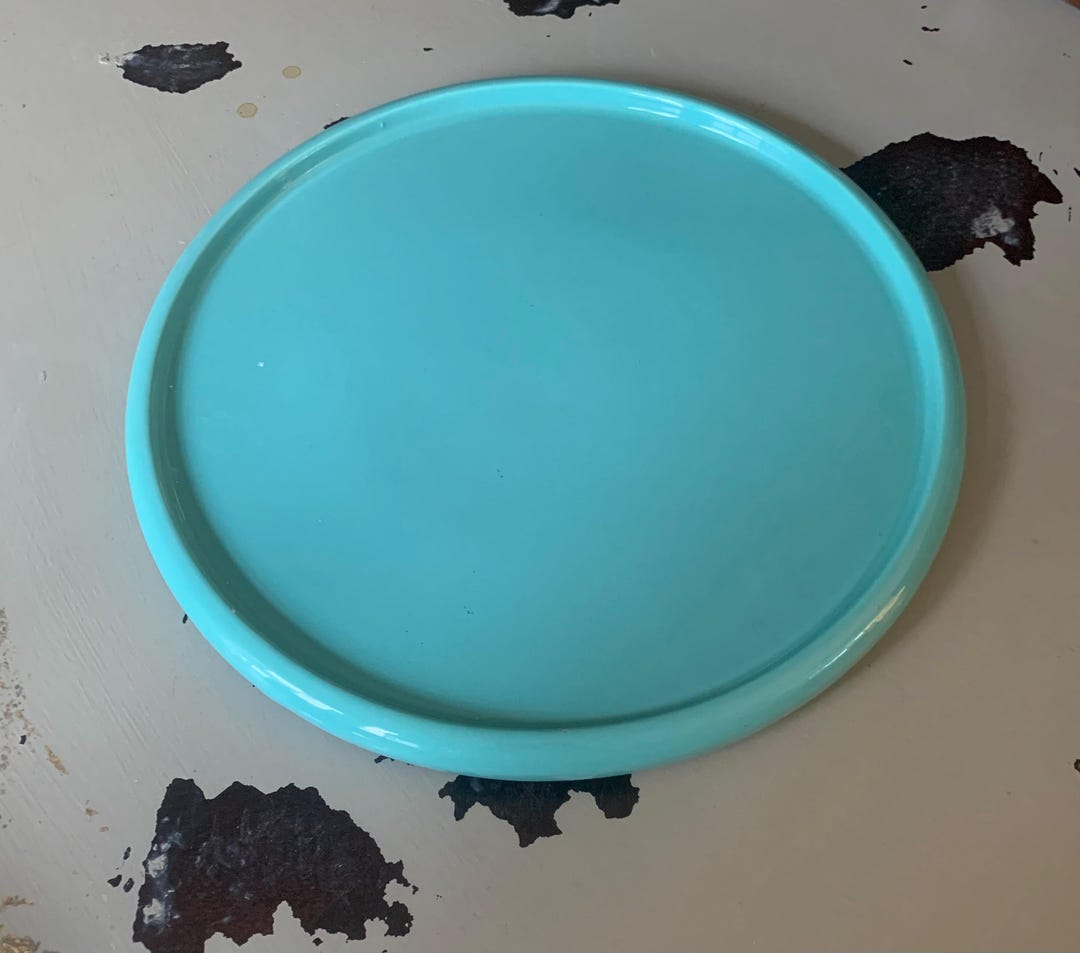 Turquoise Round Ceramic Platter Vintage B. Eigen for Bellini - Etsy
