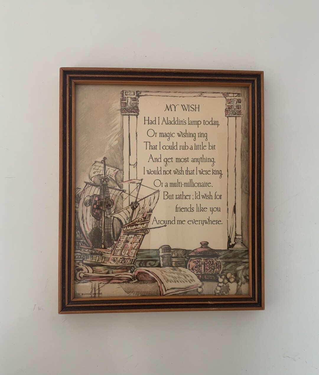 Antique Framed Friendship Poem My Wish Gift for Friend - Etsy