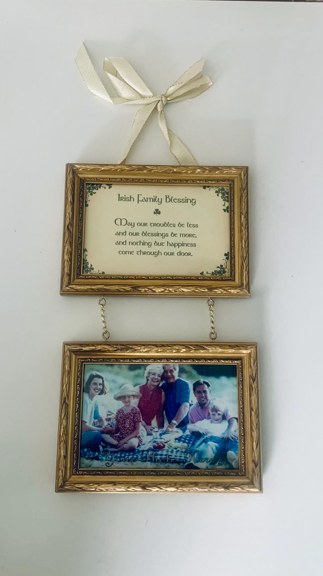 Irish Family Blessing Double Gold Frame Wall Decor - Etsy