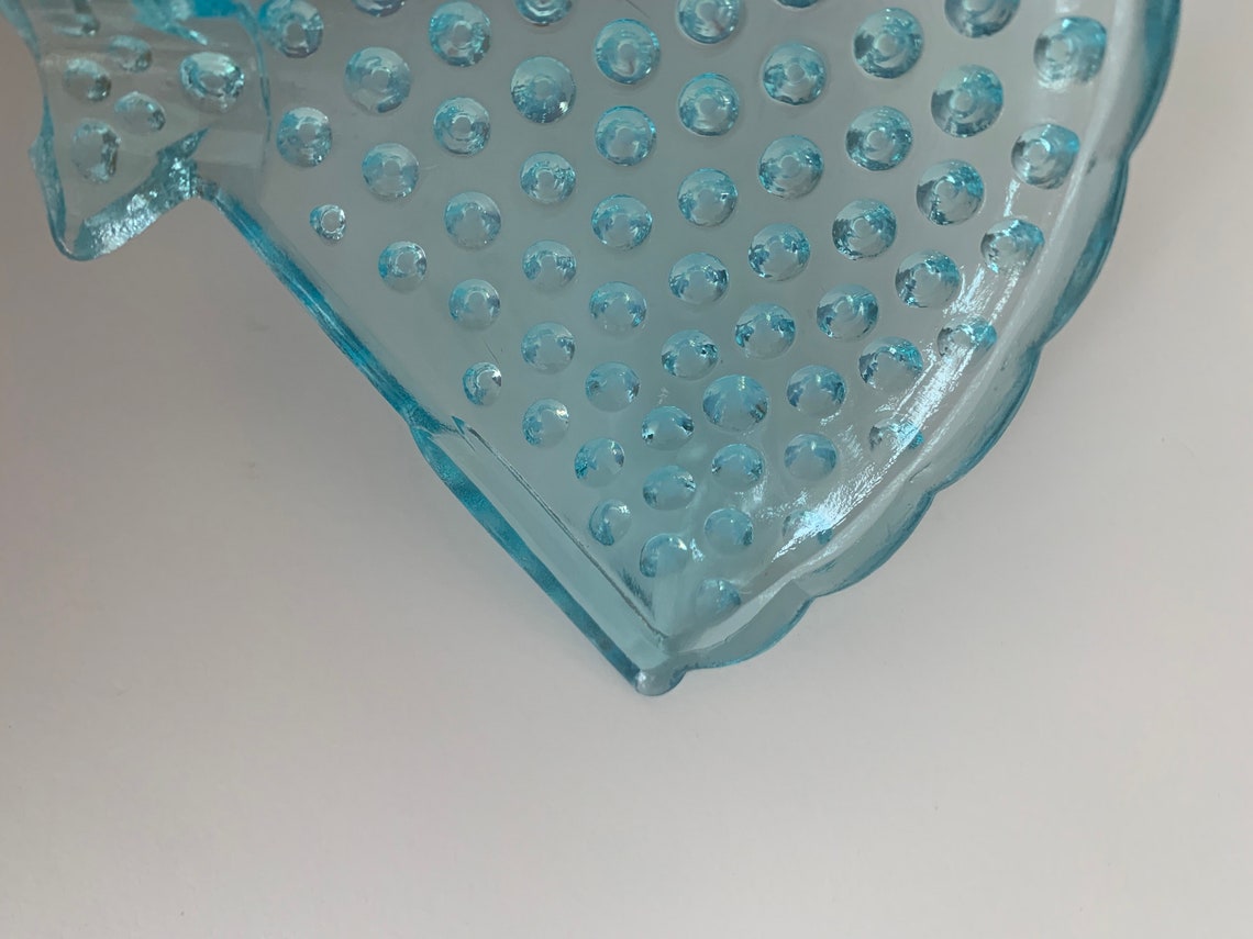 Turquoise Hobnail Fan Trinket Dish Ashtray - Etsy