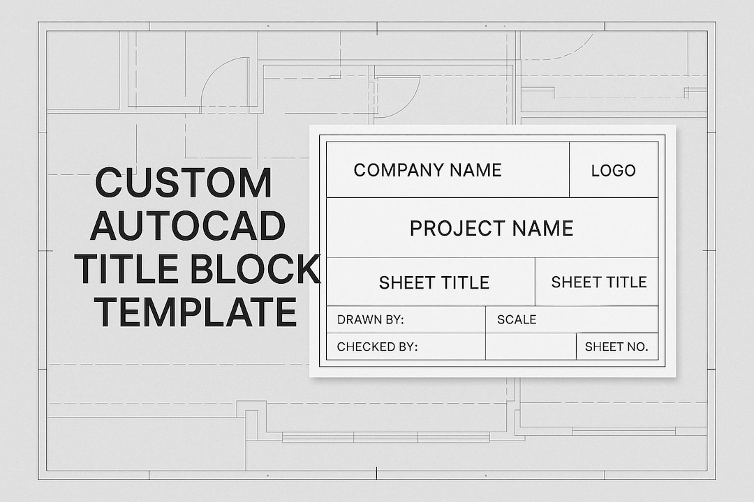 Custom Autocad Title Block Template | Personalized CAD Drawing Border ...