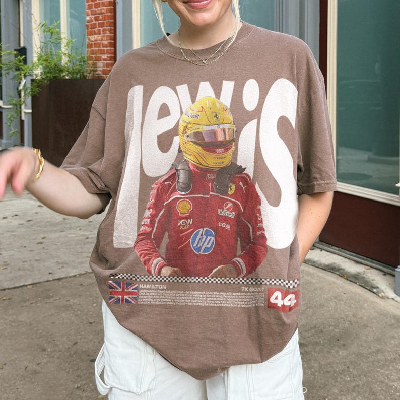 Lewis Hamilton Vintage Ferrari Shirt, F1 Hamilton Graphic Tee,ferrari ...