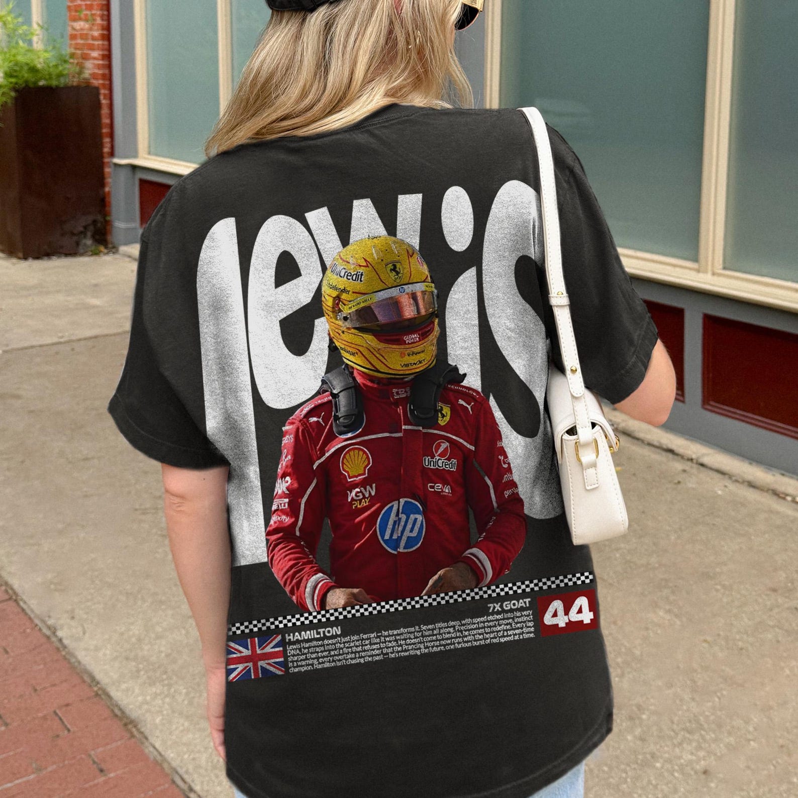 Lewis Hamilton Ferrari Racing Shirt, Retro Formula 1 Graphic Tee ...