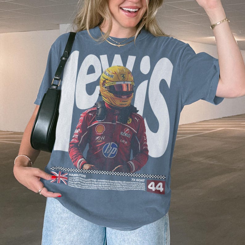 Lewis Hamilton Vintage Ferrari Shirt, F1 Hamilton Graphic Tee,ferrari ...