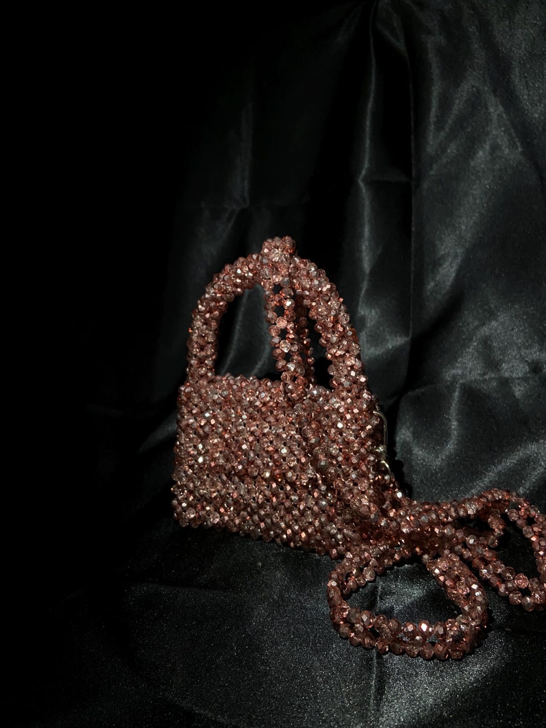 Mini Beaded Bag - Handmade Sparkly Purse - Etsy