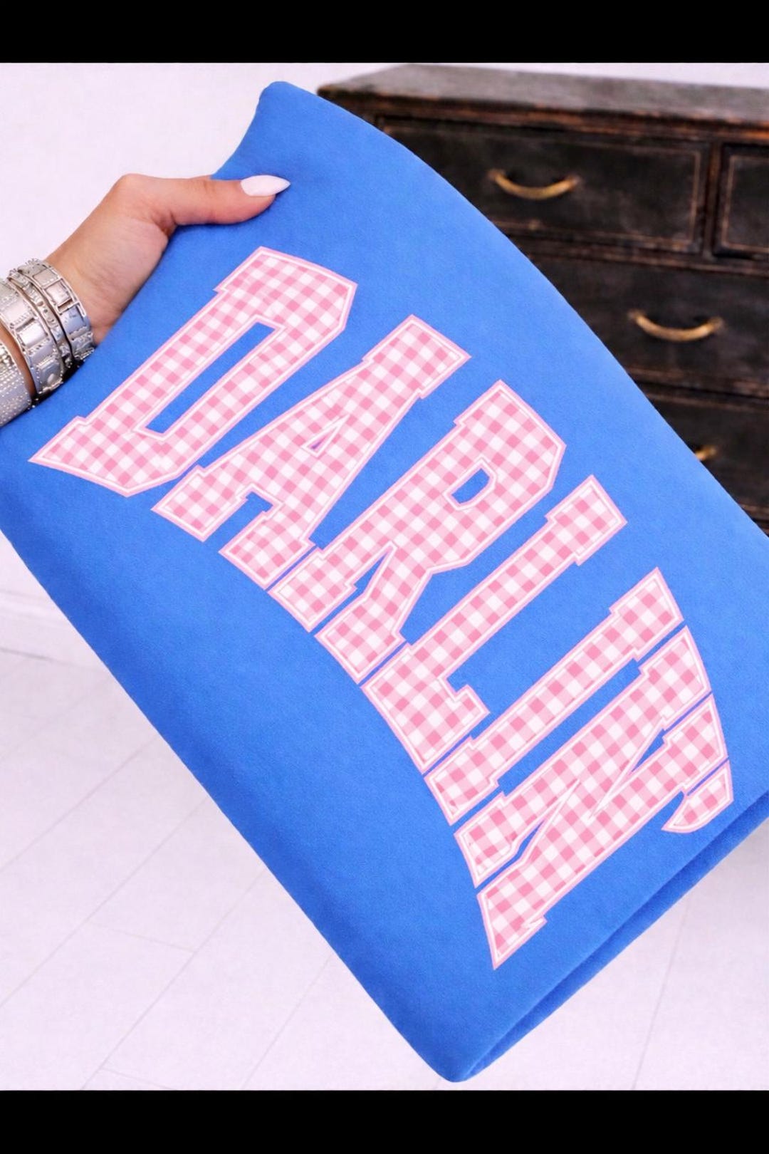 Darlin PNG | Gingham Graphic (digital Download - Etsy