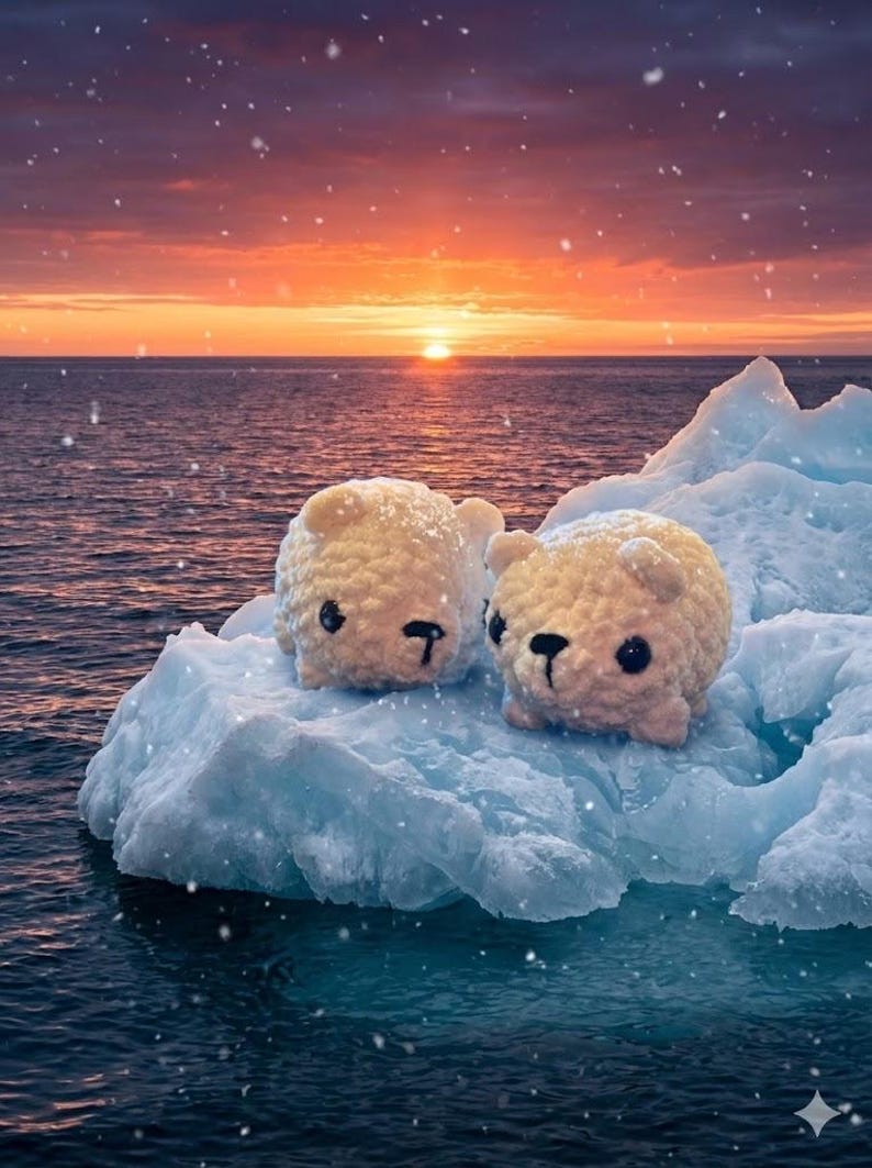Crochet Plushie Polar Bear - Etsy