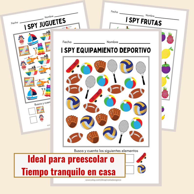 Veo Veo Printable | Game I Spy Infantil Printable | Preschool - Etsy Canada